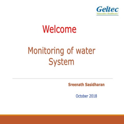 Monitoring of water system | PPT