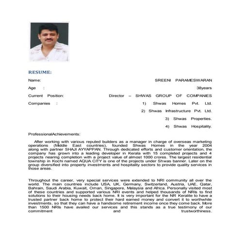 Sreeni parameswaran | DOCX