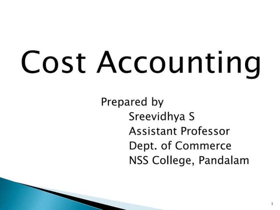 Introduction to Cost and Management Accounting | PPT | Business ...