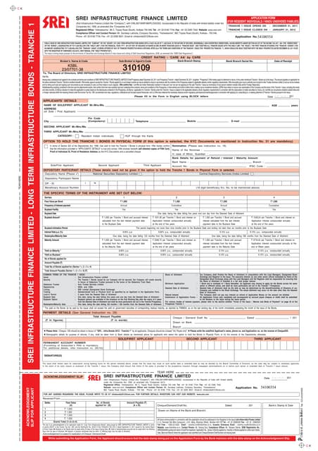 Pfc tax free bonds application form | PDF