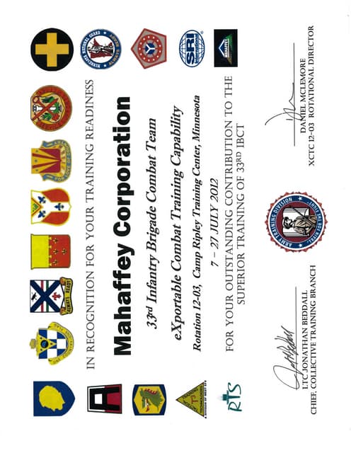 Army national guard certificate | PDF