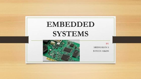 2. block diagram and components of embedded system | PPTX | Operating ...