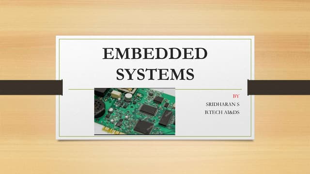 2. block diagram and components of embedded system | PPTX