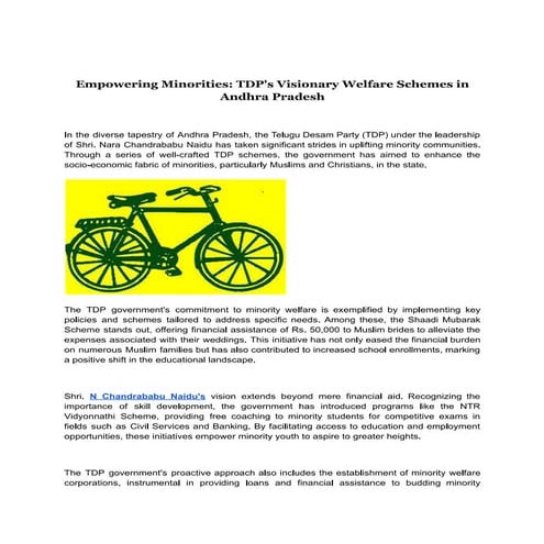 Empowering Minorities: TDP's Visionary Welfare Schemes in Andhra ...