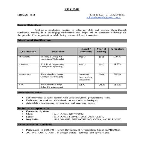 Prashant Resume | DOC