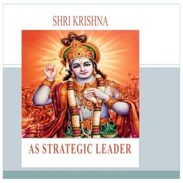 Sri krishna as leader | PPTX