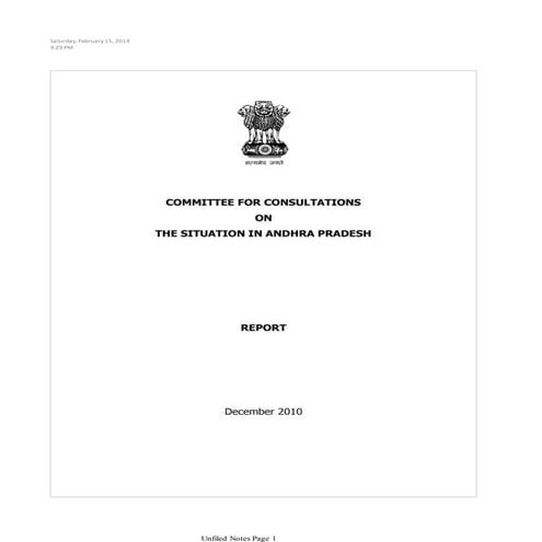Srikrishna committe report | PDF