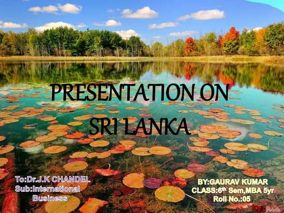 SRI LANKA presentation | PPT