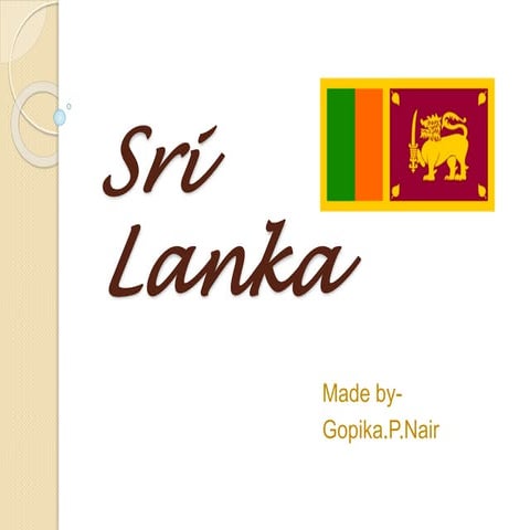 Sri Lanka Presentation | PPT