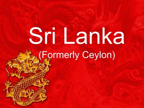 SRI LANKA presentation | PPT