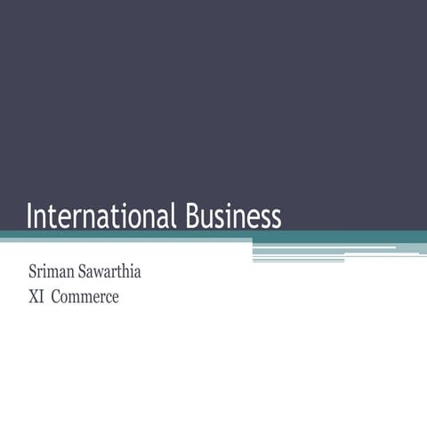 International business | PPT