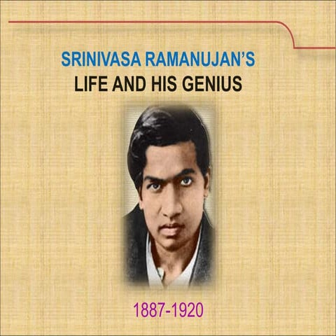 PPT ON Srinivasa ramanujan | PPTX