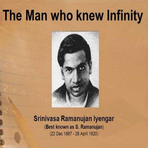 Srinivasa Ramanujan Poster (Mathematician) by Geetika Wadhwa | PPTX