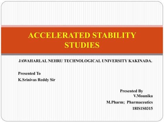 Accelerated stability study of aspirin | PDF