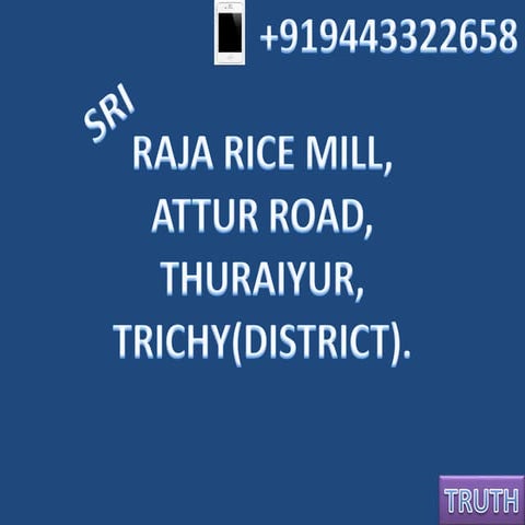 Sri raja rice mill | PPTX