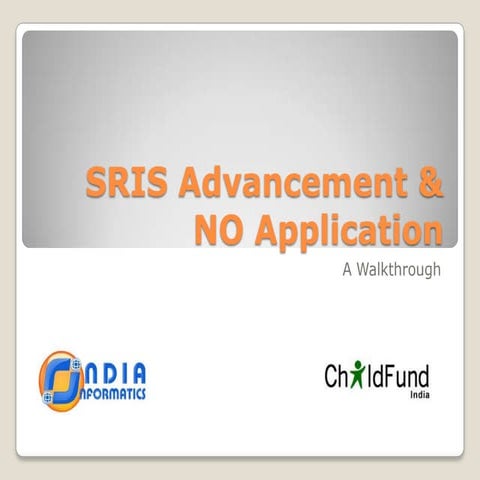 Sris advancement & no application | PPTX