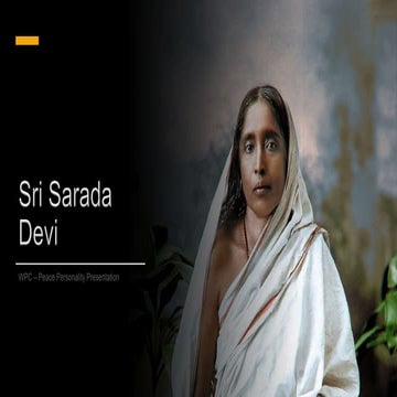 Sri sarada devi | PPTX
