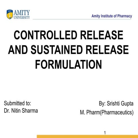 Sustained and Controlled Release (SR/CR) | PDF