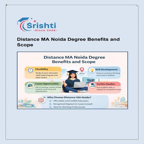 Distance MA Noida Degree Benefits and Scope | PDF
