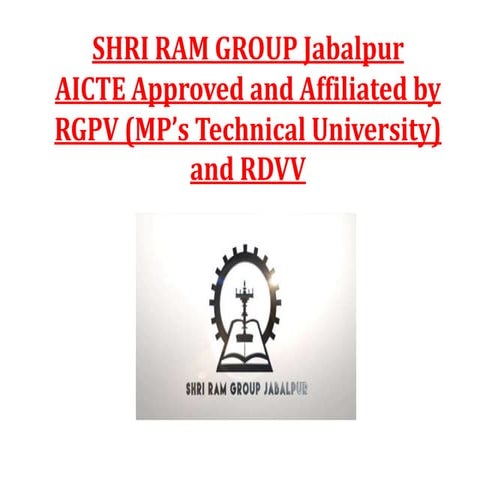 SHRI RAM GROUP JABALPUR | PPTX
