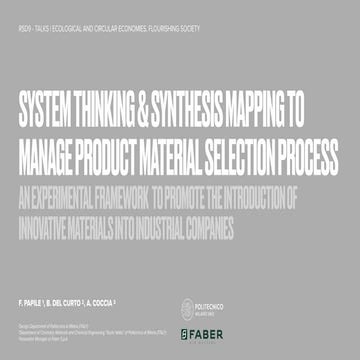 System thinking and synthesis mapping to manage product material ...