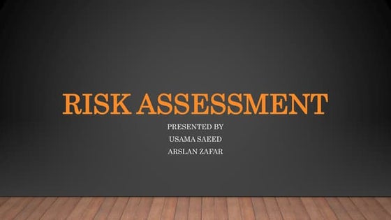 Powerpoint Risk Assessment | PPT