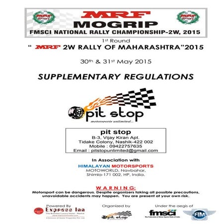 SR mrf 2 w rally of maharashtra | PDF