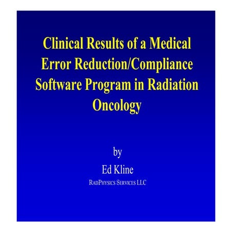 SROA Presentation - Clinical Results of a Medical Error Reduction ...