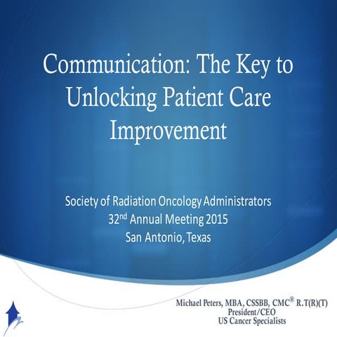 Communication: The Key to Unlocking Patient Care Improvement | PDF ...