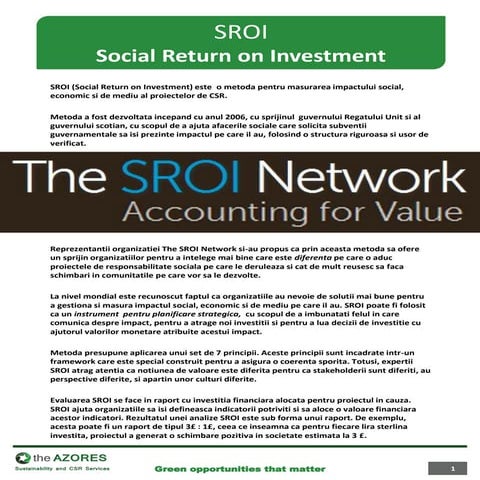 Masurarea impactului social al proiectelor de CSR prin metoda SROI | PDF
