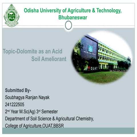 Dolomite as an acid soil ameliorant.pptx