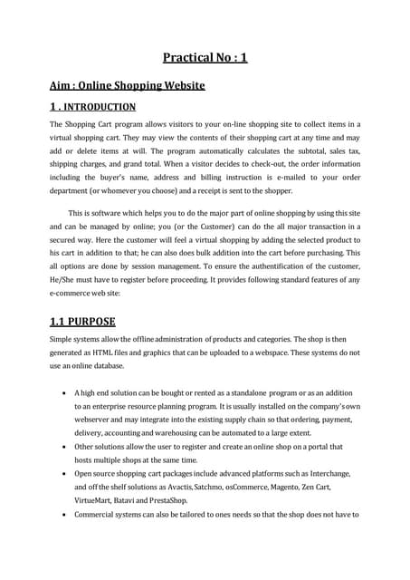 Online ecommerce website srs | PDF