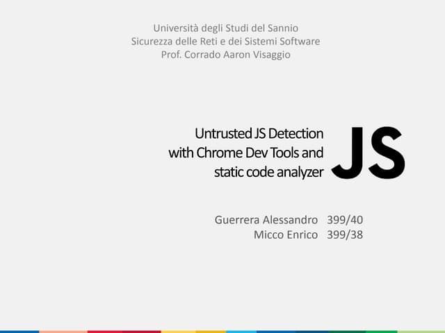 Untrusted Js Detection With Chrome Dev Tools And Static Code Analysis Ppt 9886