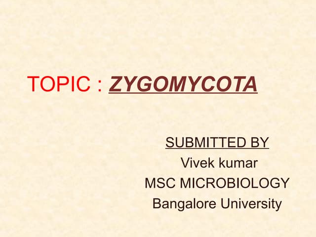 Classification of fungi proposed by Ainsworth (1971) | PPTX