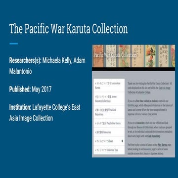 The pacific war karuta collection | PPTX