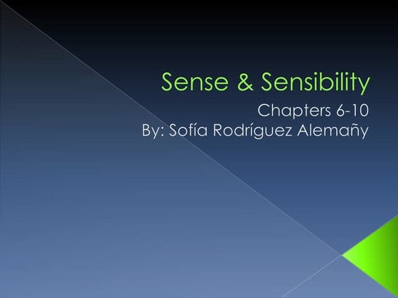 Chapters I-V Sense and Sensibility | PPT | Bereavement | Family and ...