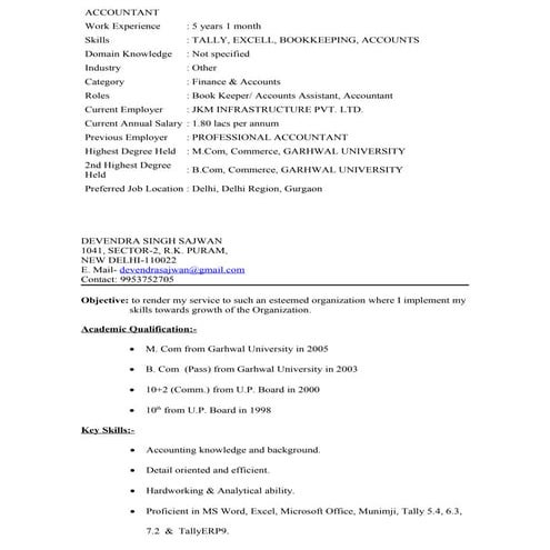 Ss | DOC | Resume Writing and Advice | Job Search