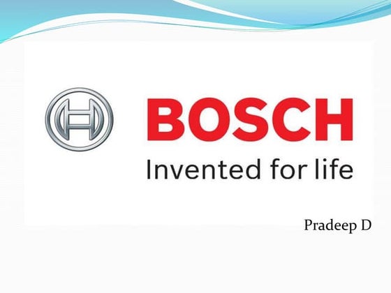 BOSCH | PPTX | Automotive Industry | Industries