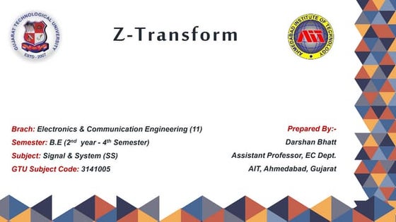 Computing Dft Using Matrix Method Ppt