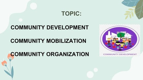 Methods of community organization | PPTX