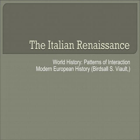 Ss italian renaissance | PPT