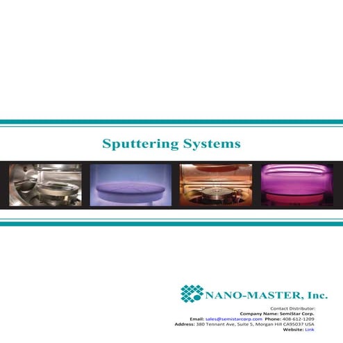 Nano-Master PVD Systems -Sputtering Deposition and Evaporator System | PDF