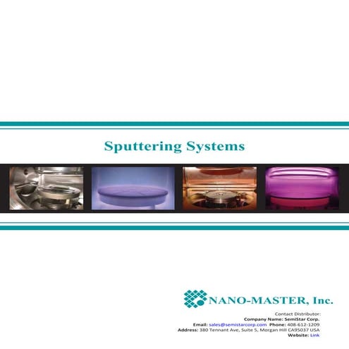 Nano-Master Thin Film Systems ALD PECVD Sputter Evaporator PEALD | PDF