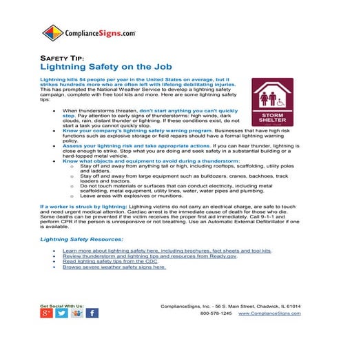 Lightning Safety | PPTX