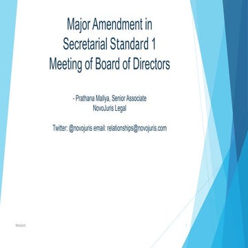 Secretarial Standards 1- Board Meetings - Amendments | PPTX