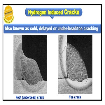 Welding Defects [PART-2] HYDROGEN INDUCED CRACKING | COLD CRACKING ...