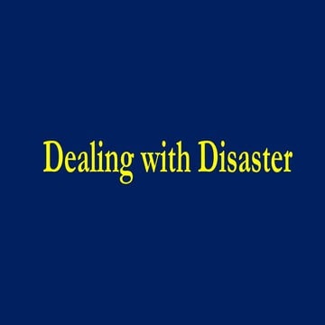 Dealing with disaster | PPTX