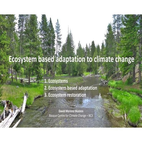 Ecosystem based adaptation for climate change (BC3 Summer School _July ...