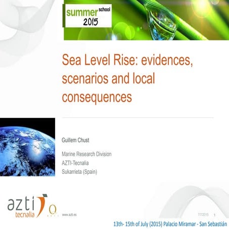 Sea Level Rise: evidence and scenarios (BC3 Summer School _July 2015) | PDF