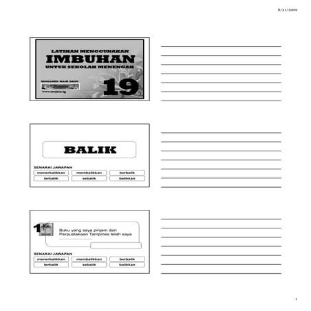 Lembaran kerja Imbuhan 19 | PDF